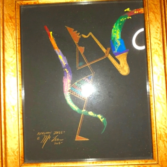Art | Rare Signed Donovan Mclean African Jazz African American Mixed ...
